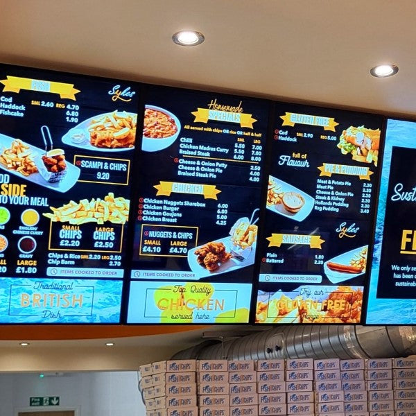 Digital Screens in Fast Food Outlets